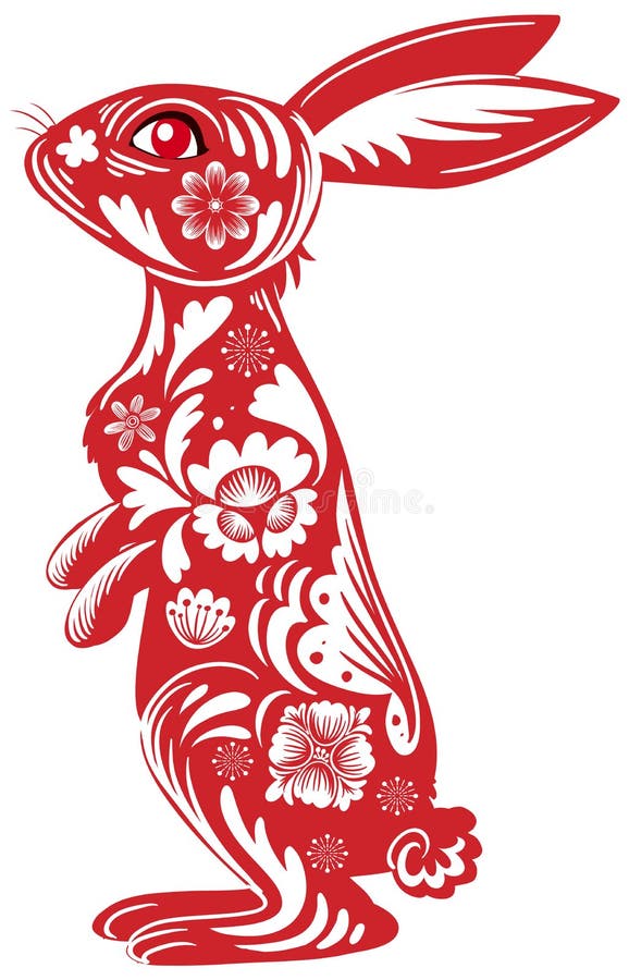 Chinese Lunar New Year Rabbit Symbol 2023 Stock Vector - Illustration ...