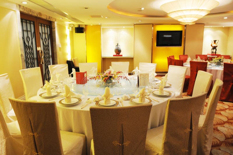 Chinese Banquet Table Setting. Stock Photo - Image of banquet, china ...