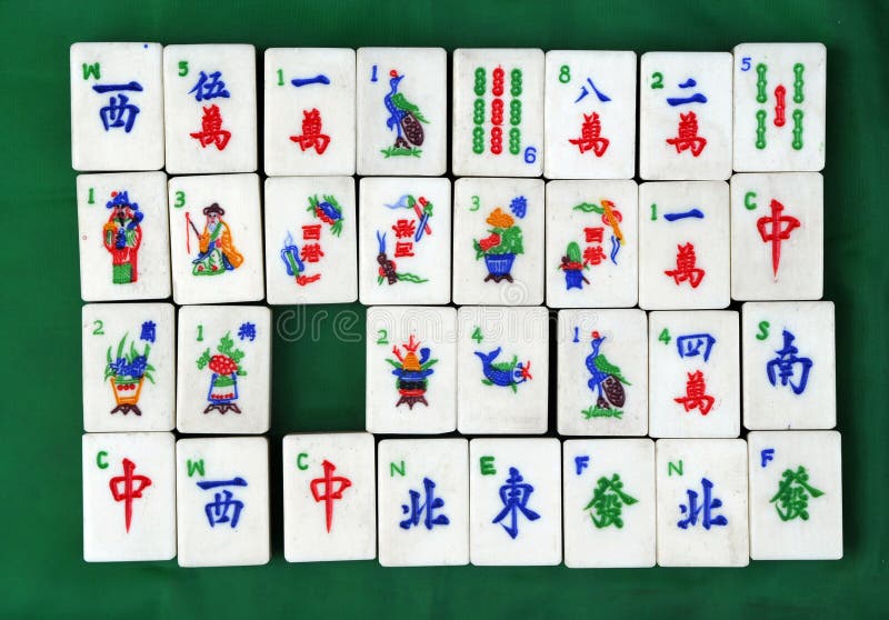 Chinese Mahjong tiles stock photo. Image of gambling, colourful - 4503324