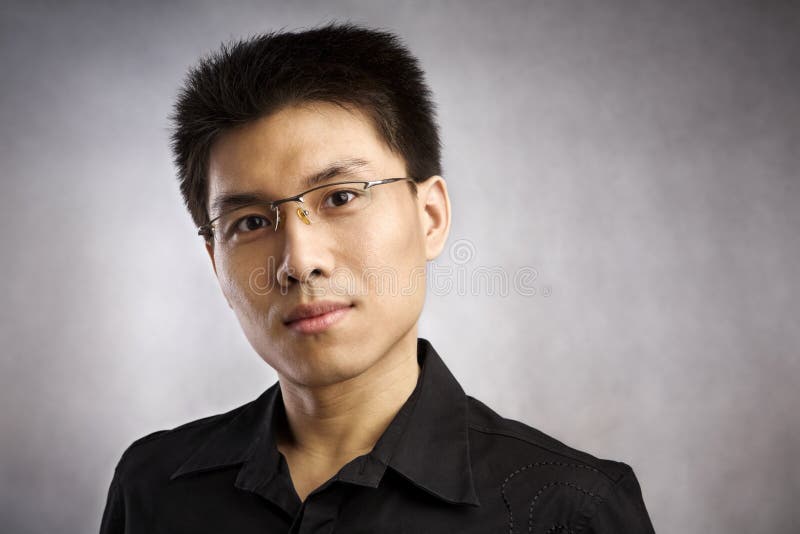 Chinese man stock photo. Image of expression, close, asian - 14474386