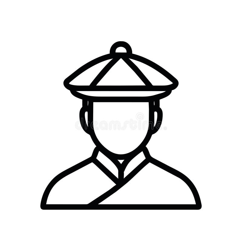 Chinese Man Icon Illustration Stock Vector - Illustration of dress ...