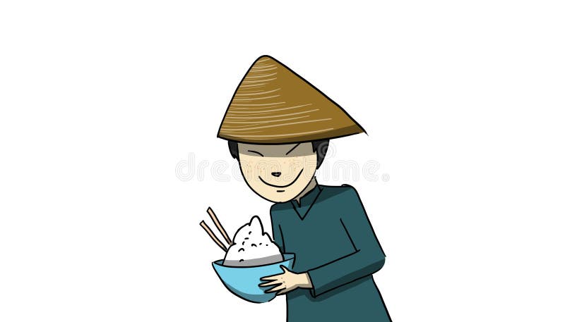 Man Eating Rice Stock Illustrations – 213 Man Eating Rice Stock ...