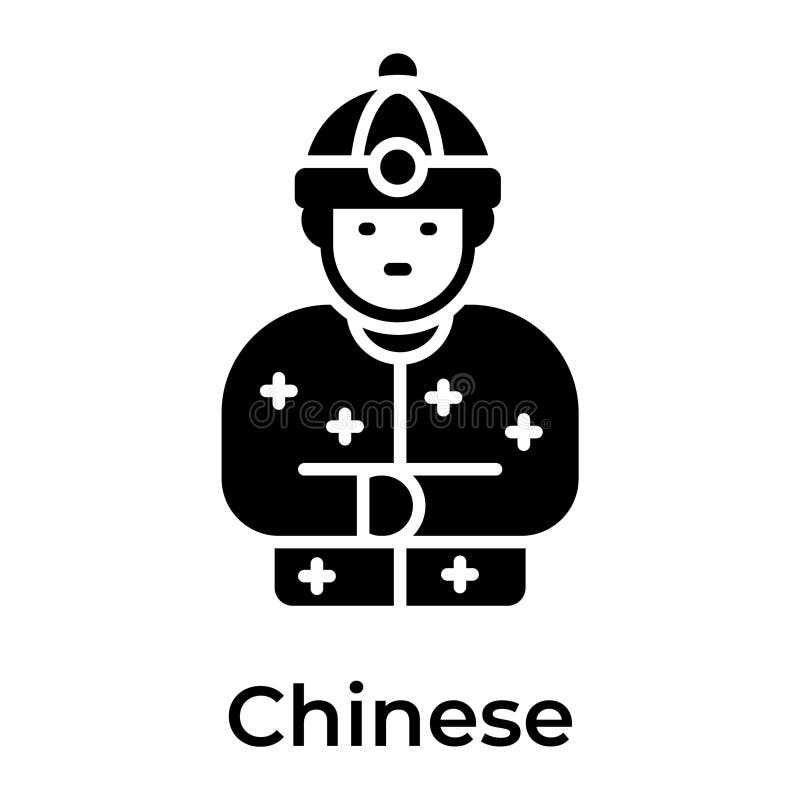 Chinese Man Wearing Traditional Clothes, Icon of Chinese Man Stock ...