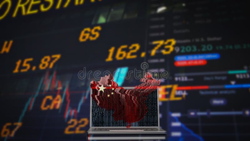 The Chinese Map on Notebook for Business Concept 3d Rendering Stock ...