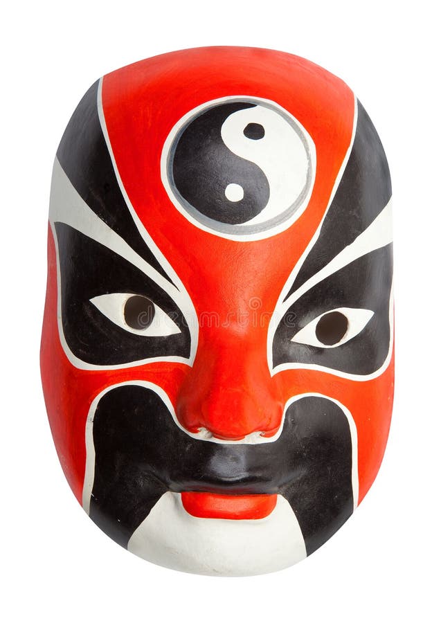 Chinese mask stock photo. Image of china, makeup, isolated - 38671502