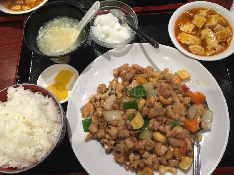 Chinese Meal Set stock photo. Image of dinner, rice, desert - 63263696