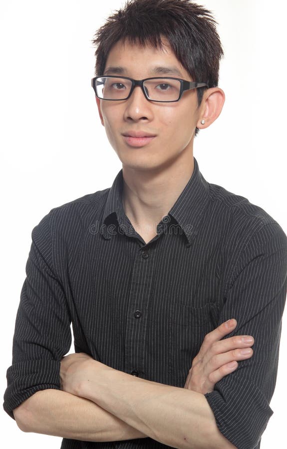 Chinese Men Face the Camera Smiling Stock Image - Image of corporate ...