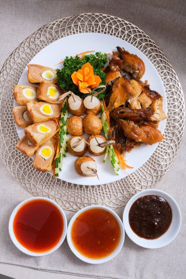 Chinese Menu Platter with Sauce Stock Image - Image of dish, fish ...