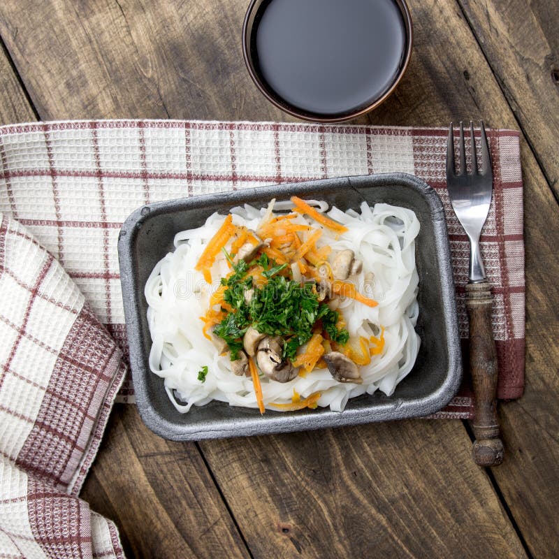 Chinese Mix Vegetables and Rice Noodles Stock Photo - Image of cuisine ...