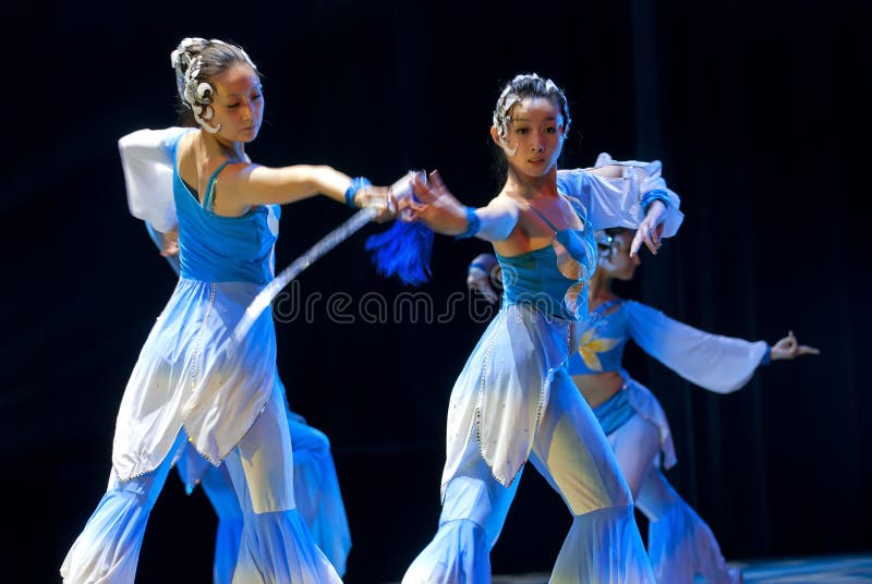 Chinese modern dancers editorial stock photo. Image of dance - 15918603