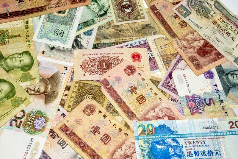 Chinese Money in Paper Form Dollars Stock Image - Image of paper ...