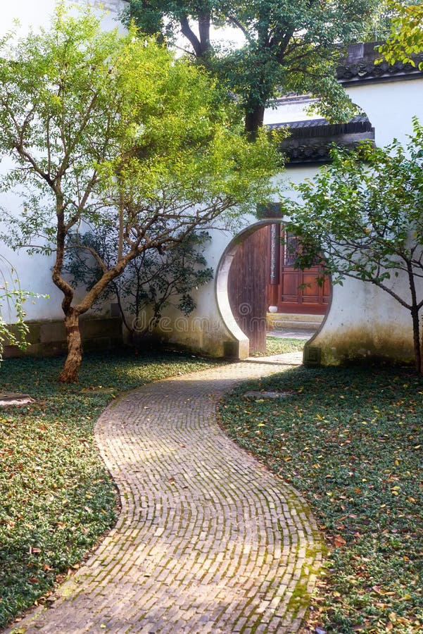 Chinese Moon Gate stock photo. Image of chinese, archway - 101349414