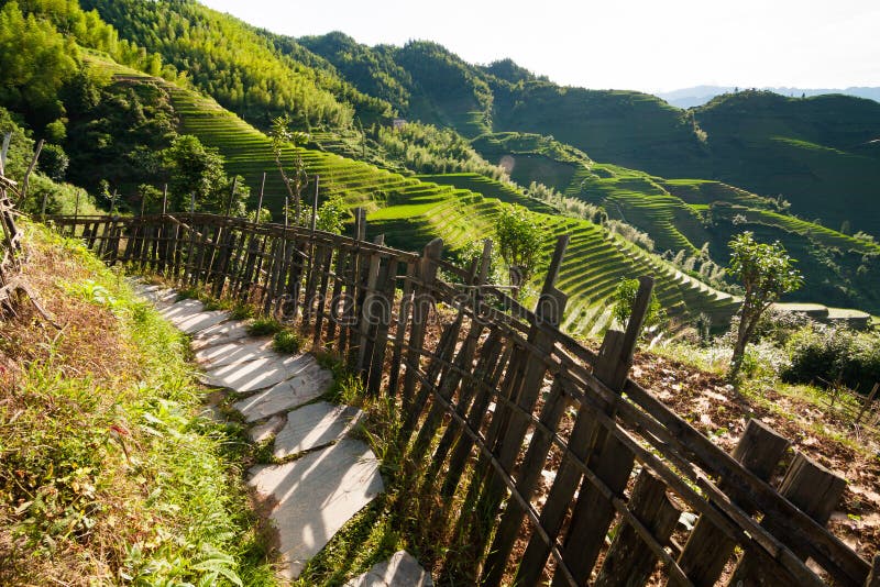 Chinese Mountains and Stone Pathway Stock Image - Image of china ...