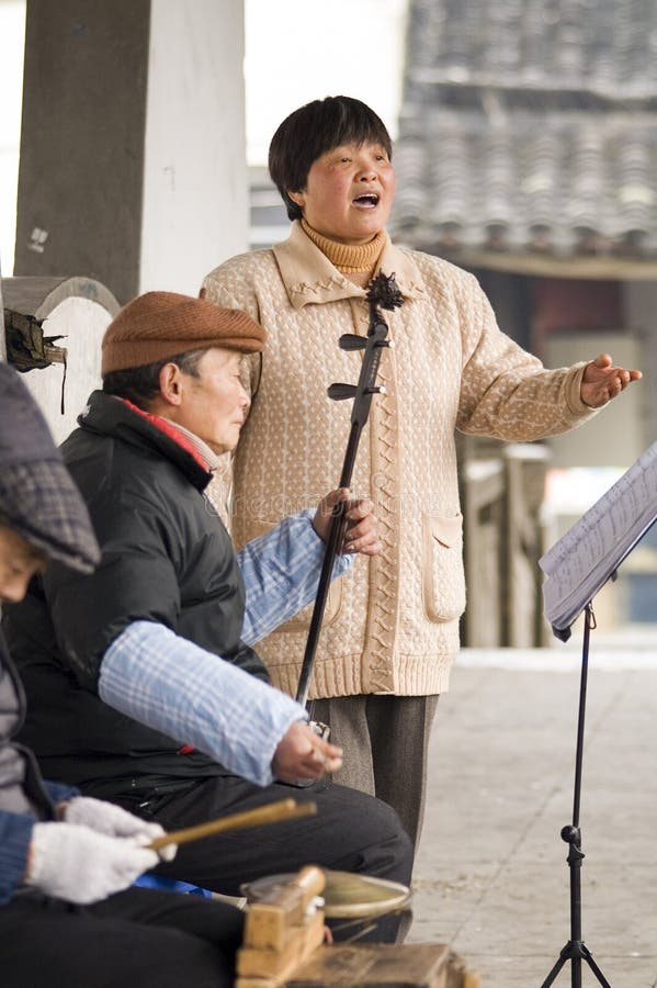 Chinese Music and Old Singer Editorial Stock Image - Image of perform ...