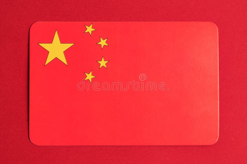 Chinese National Flag Five Yellow Stars Red Background Stock Photos ...