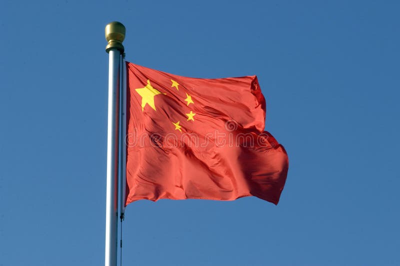Chinese nationale vlag stock foto. Image of vlag, symbolen - 12391694