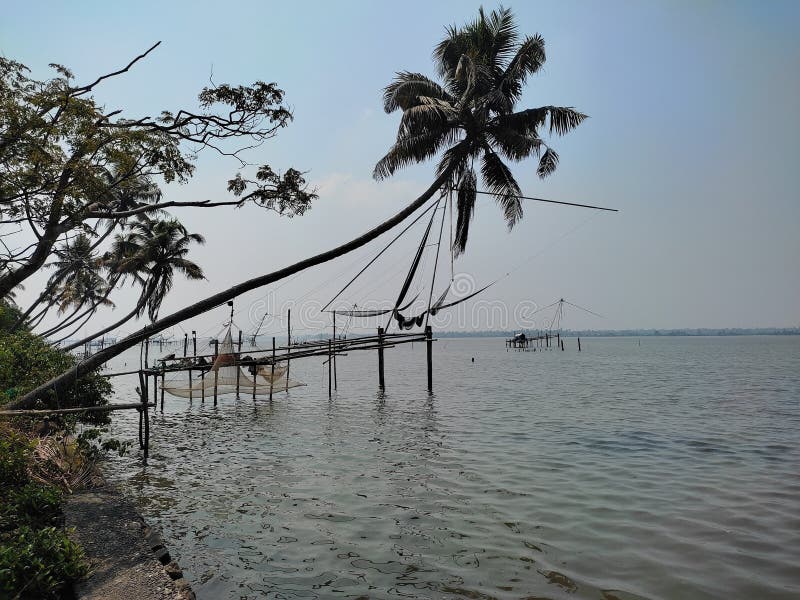 Chinese Net Kerala Backwaters Fishing Net Traditional Fishing Method ...