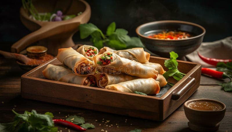 Chinese New Food Chinese New Year Food Ingredients Stock Illustration ...