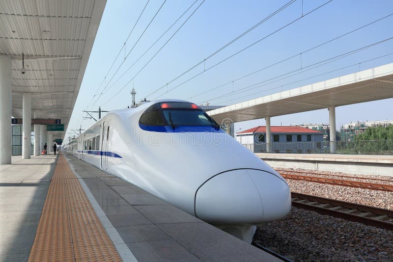 Chinese New High-speed Train Stock Image - Image of closeup, china ...