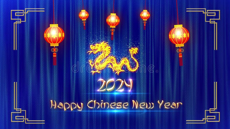 Chinese New Year 2024 Background Animation Stock Video - Video of ...