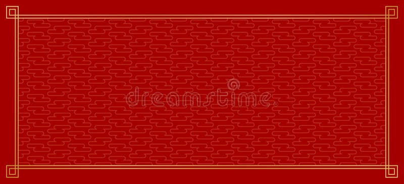 Chinese New Year Banner, Abstract Oriental Background with Geometric ...