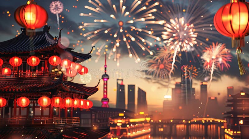 The Chinese New Year Celebration High Quality. Stock Photo - Image of ...