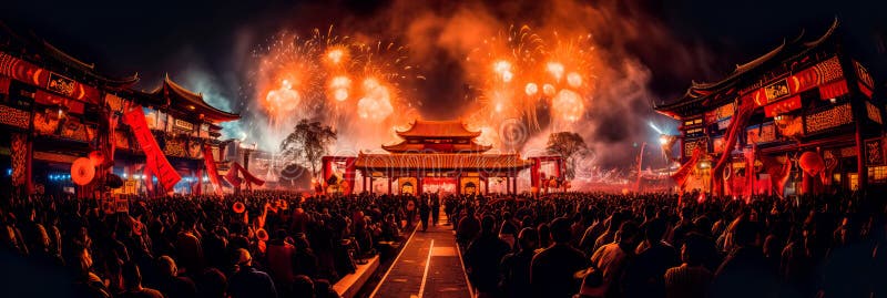 Chinese New Year Celebrations with Fire Shows and Light Installations ...
