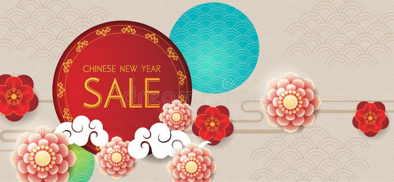 Chinese New Year Design Background. Chinese New Year Sale Design ...