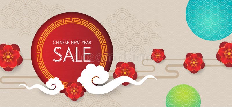 Chinese New Year Design Background. Chinese New Year Sale Design ...