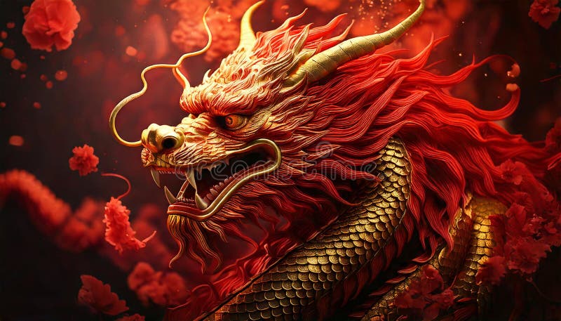 Chinese New Year Dragon in Chinese New Year Stock Illustration ...