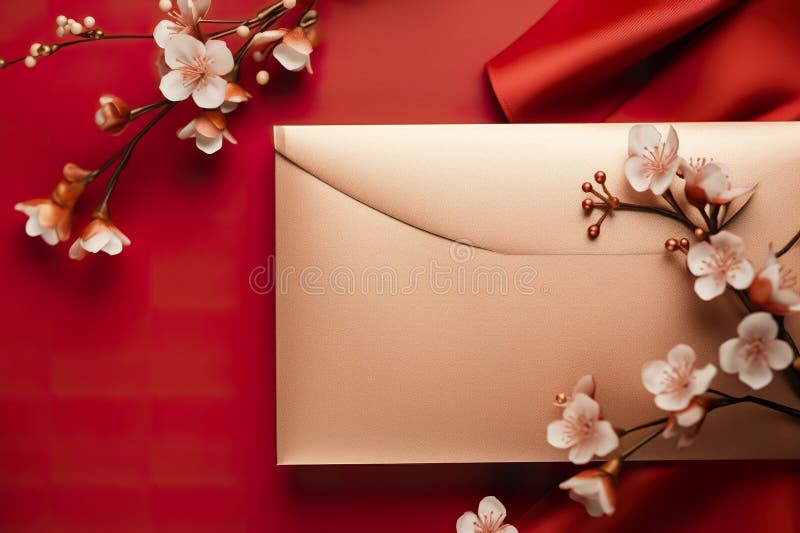 Chinese New Year Elegance: Red Envelope Tradition Stock Illustration ...