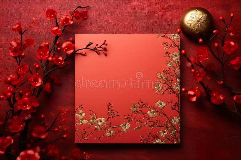 Chinese New Year Elegance: Red Envelope Tradition Stock Illustration ...
