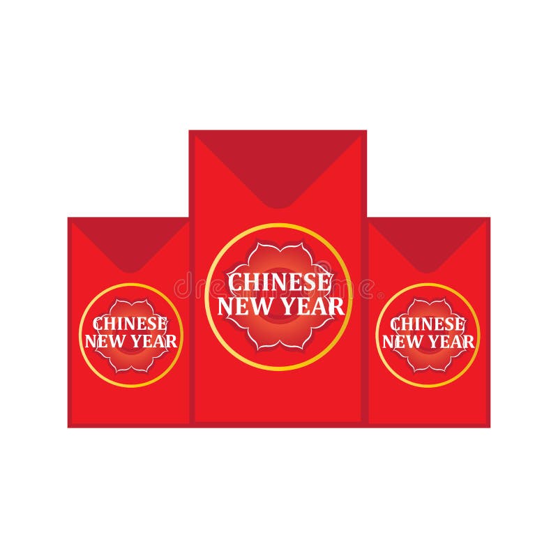 Chinese New Year Envelope Cartoon Vector Logo Stock Illustration ...
