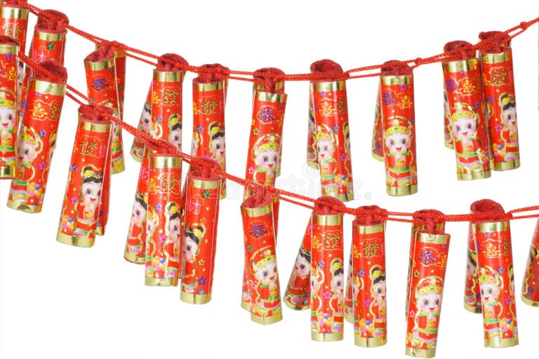 Chinese New Year Fire Cracker Ornaments Stock Image - Image of spring ...