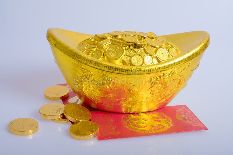 Chinese New Year, Gold Coins Stock Photo - Image of traditions ...