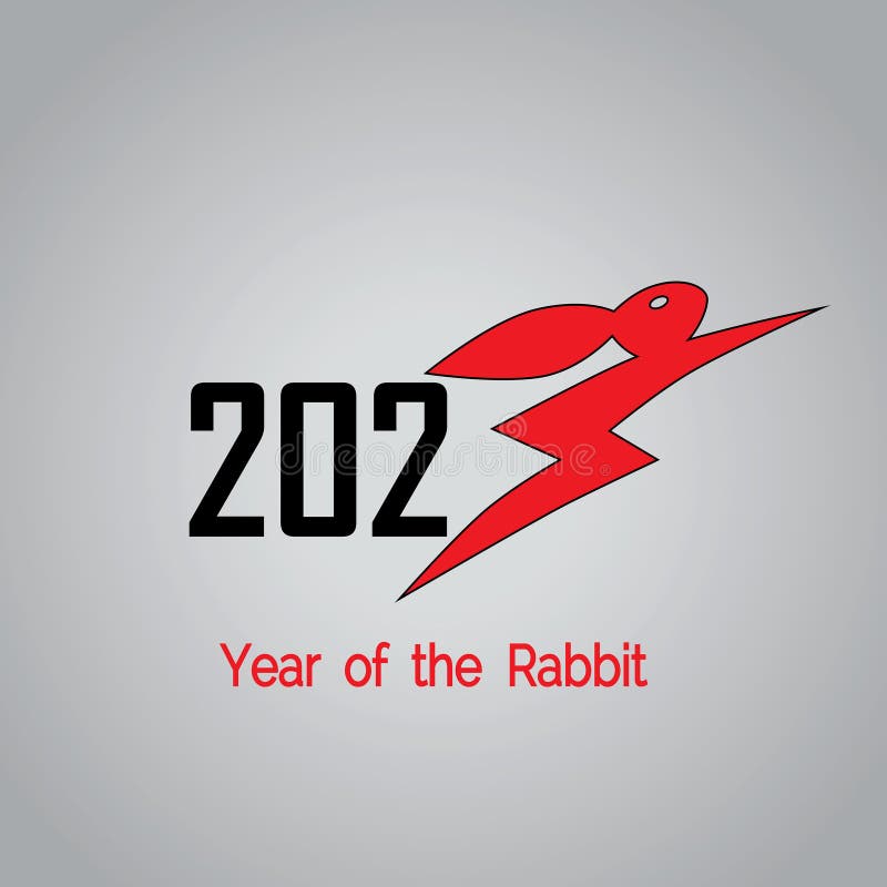 Chinese New Year 2023, the Year of the Rabbit, Asian Elements with ...