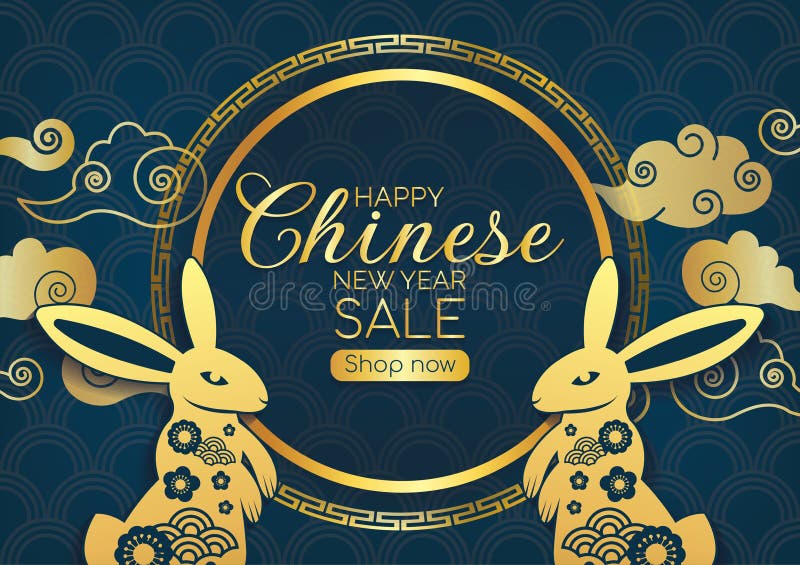 Chinese New Year Rabbit Year 2023 Stock Vector - Illustration of year ...