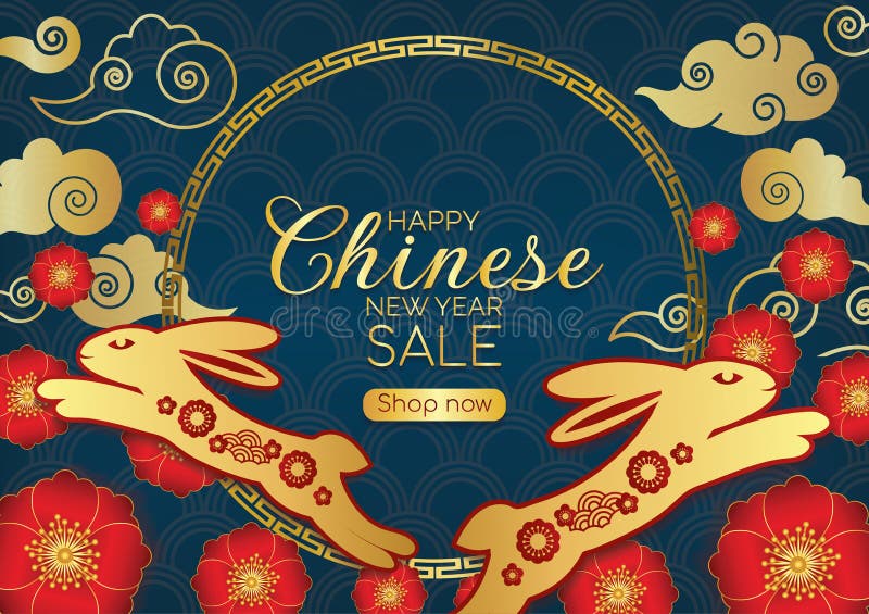 Chinese New Year Rabbit Year 2023 Stock Vector - Illustration of ...