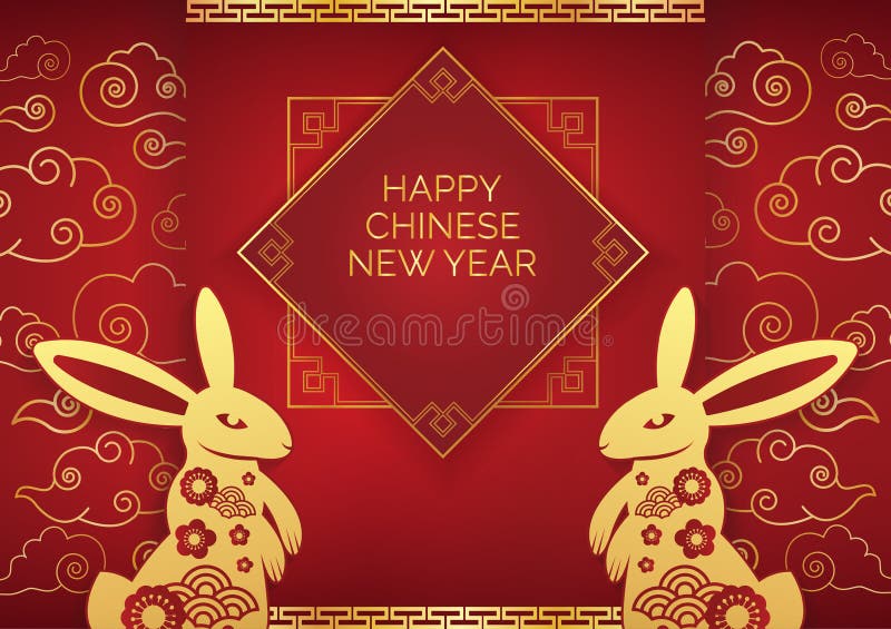Chinese New Year Rabbit Year 2023 Stock Vector - Illustration of rabbit ...