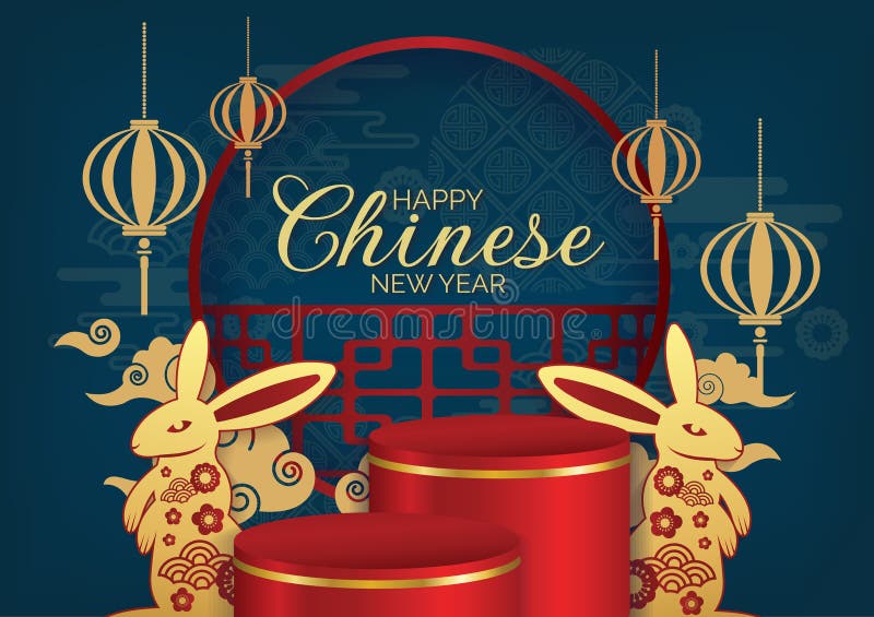 Chinese New Year Rabbit Year 2023 Stock Vector - Illustration of ...