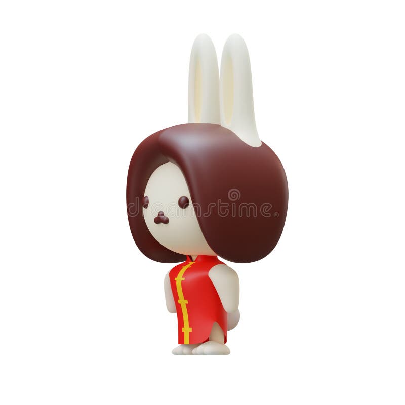 Chinese New Year of Rabbit 3D Element 08 Stock Photo - Illustration of ...