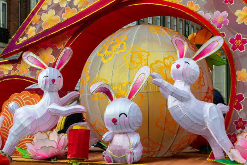 Chinese New Year - Year of the Rabbit Float in Chinatown in London ...
