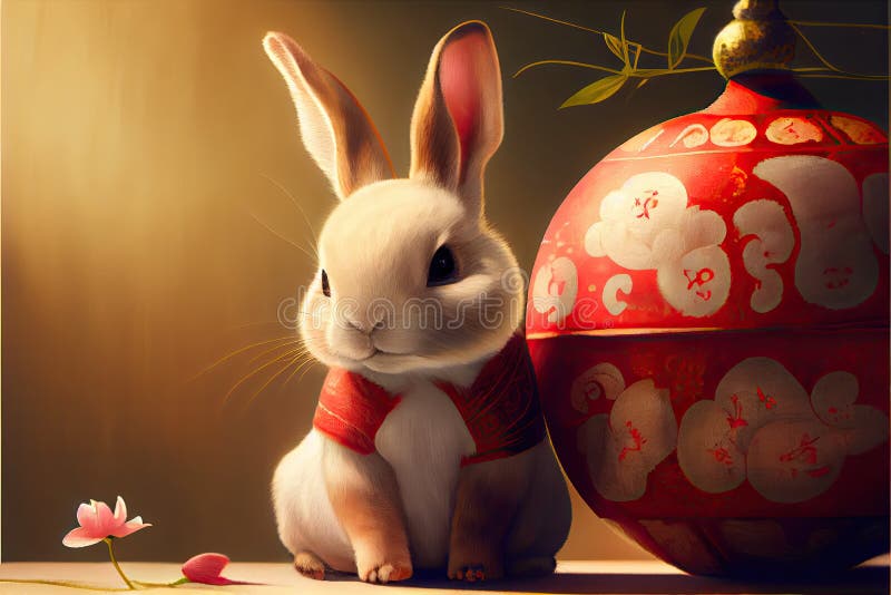 Chinese New Year 2023 - Year of the Rabbit - Generative Ai Stock ...