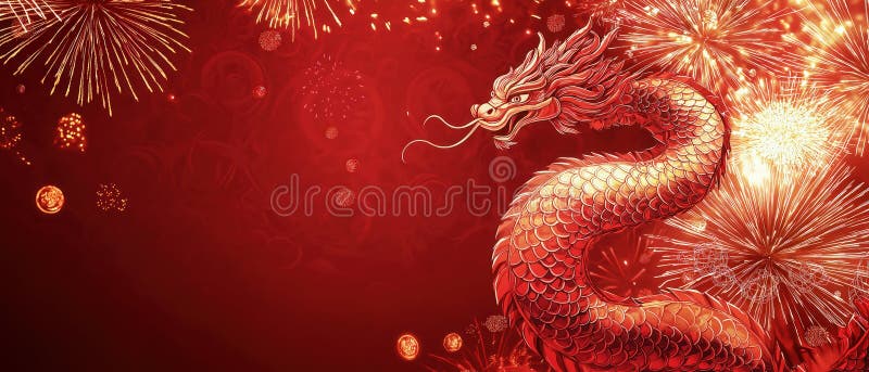 Chinese New Year Red Dragon Ai Stock Illustrations – 3,546 Chinese New ...