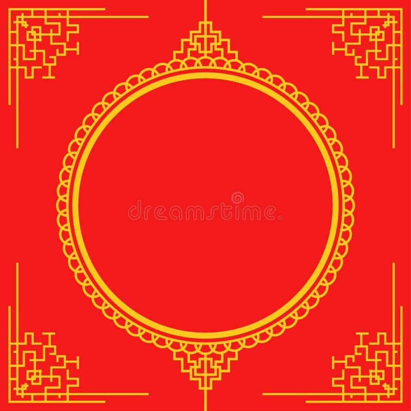 Chinese New Year Red and Gold Banner Stock Vector - Illustration of ...