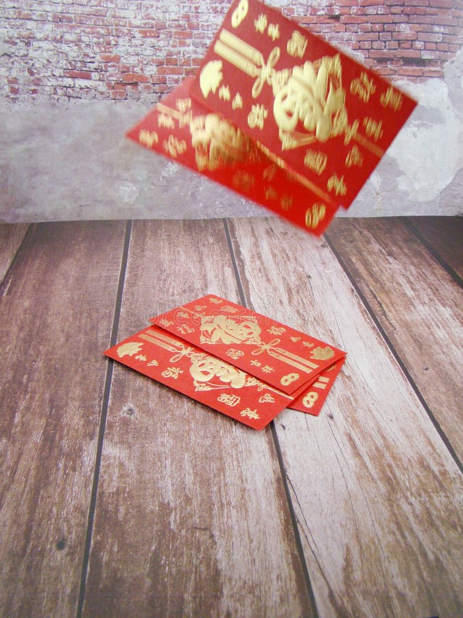 Chinese Red Packets Golden Patterns, Embossed Patterns Stock Photo ...