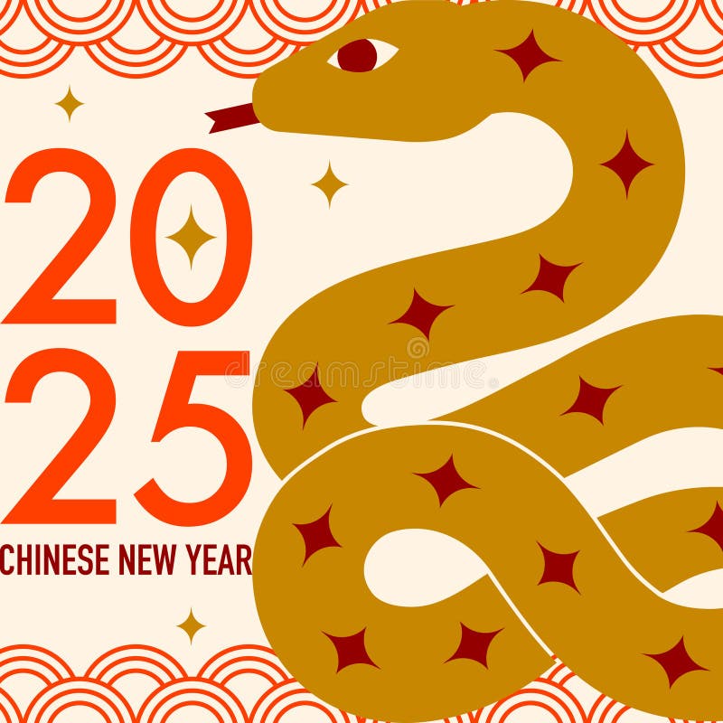 Year of the Snake. Chinese New Year Concept Stock Vector - Illustration ...