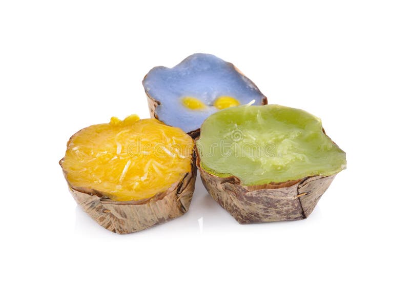 Chinese New Year Sticky Rice Cakes on White Background Stock Photo ...