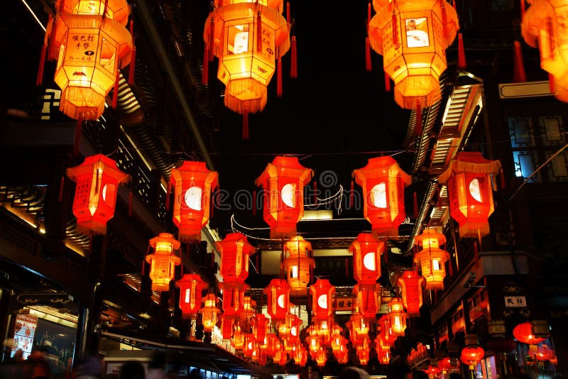 Chinese New Year on the Surface Color Lights Stock Photo - Image of ...