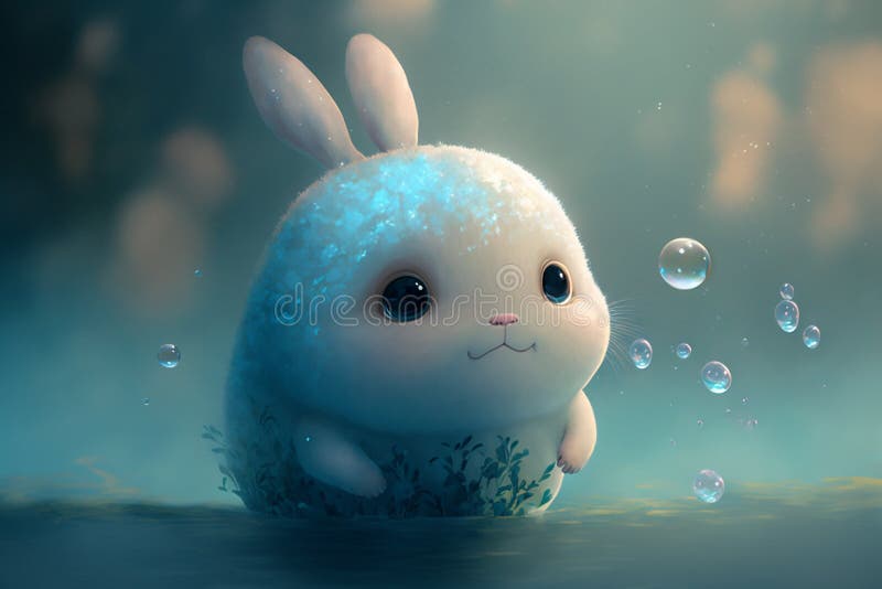 Chinese New Year Water Rabbit Created with Generative AI Stock ...